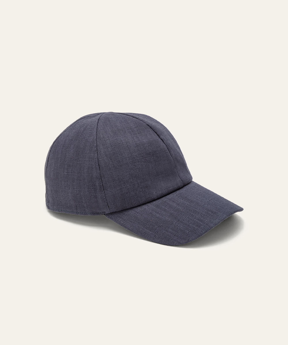 Linen baseball cap Sea Blue - Azaleri